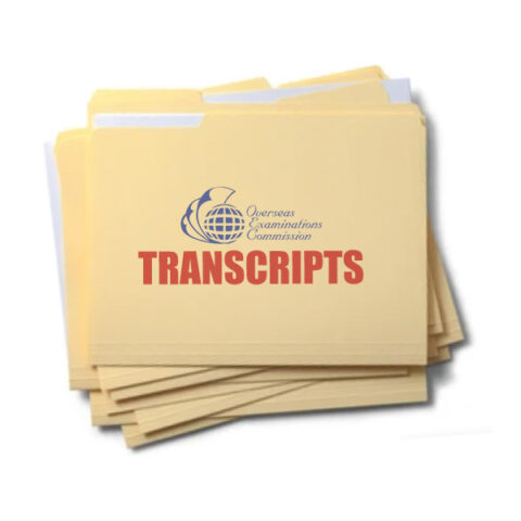 Transcript and verification | Overseas Examinations Commission