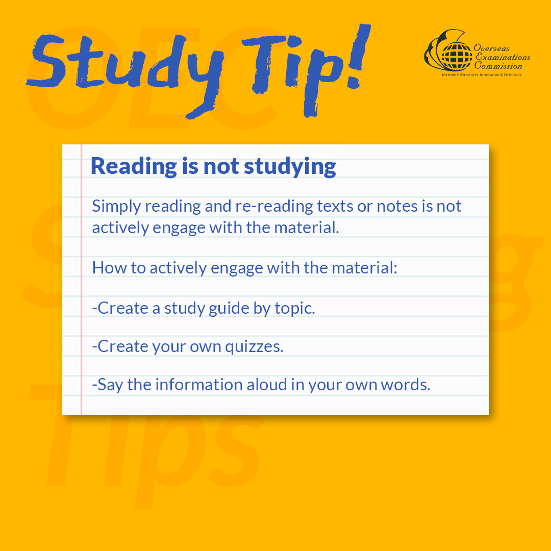 Exam Tips | Overseas Examinations Commission